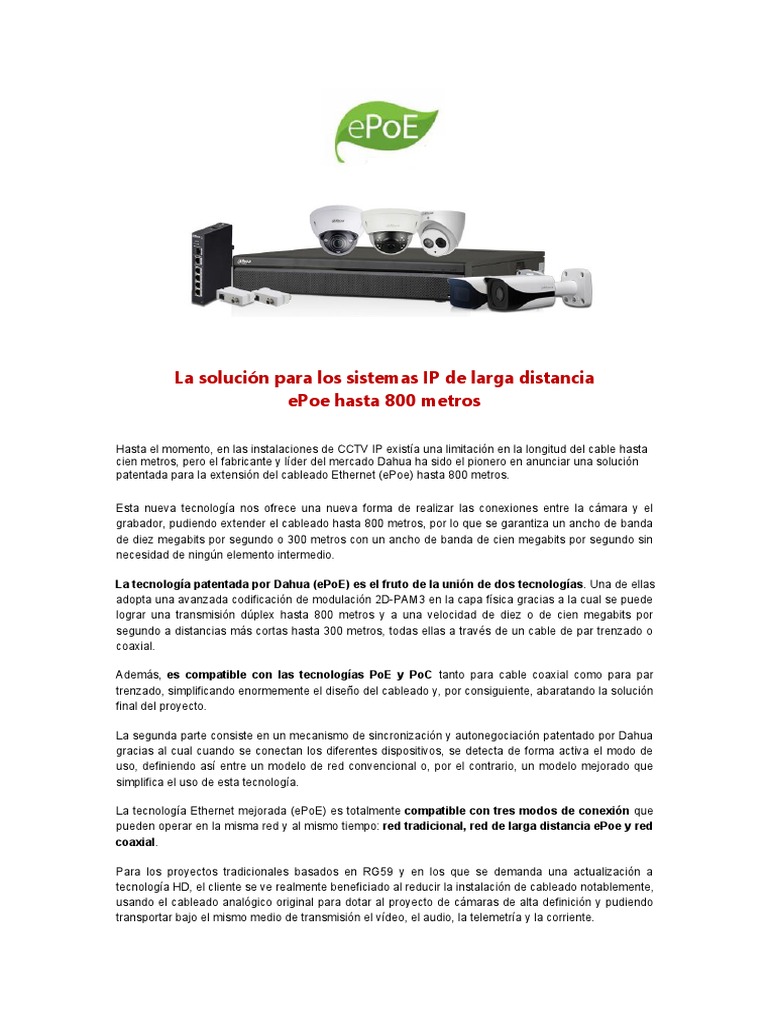 Tecnología ePoE y Sus Beneficios | PDF | Ethernet | Cable coaxial