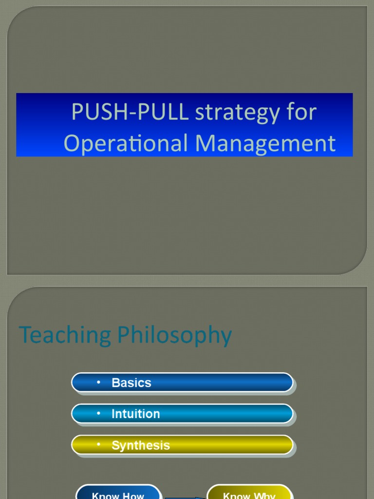 Push-Pull Strategy Operational Management | PDF | Inventory | Supply Chain