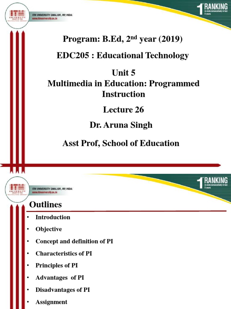 3ppt On Programmed Instructions | PDF | Teaching | Learning