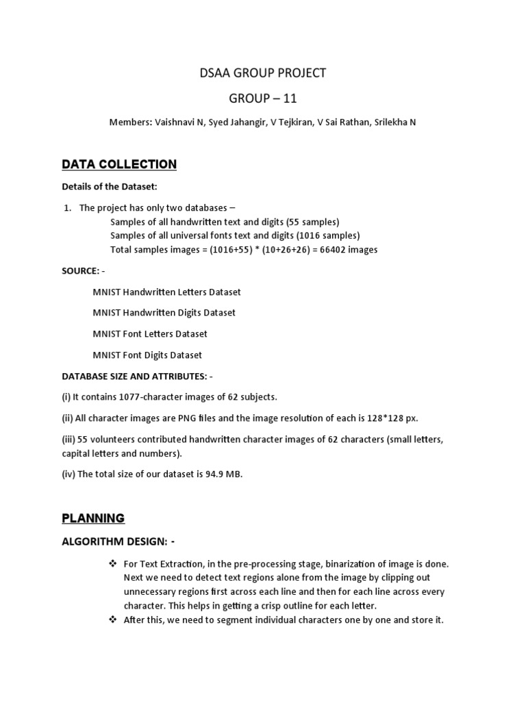 Dsaa Group Project | PDF | Filename | Text File