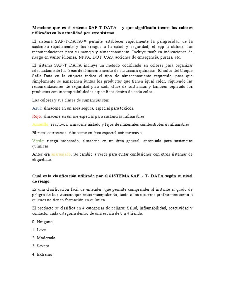 Mencione Que Es El Sistema SAF | PDF