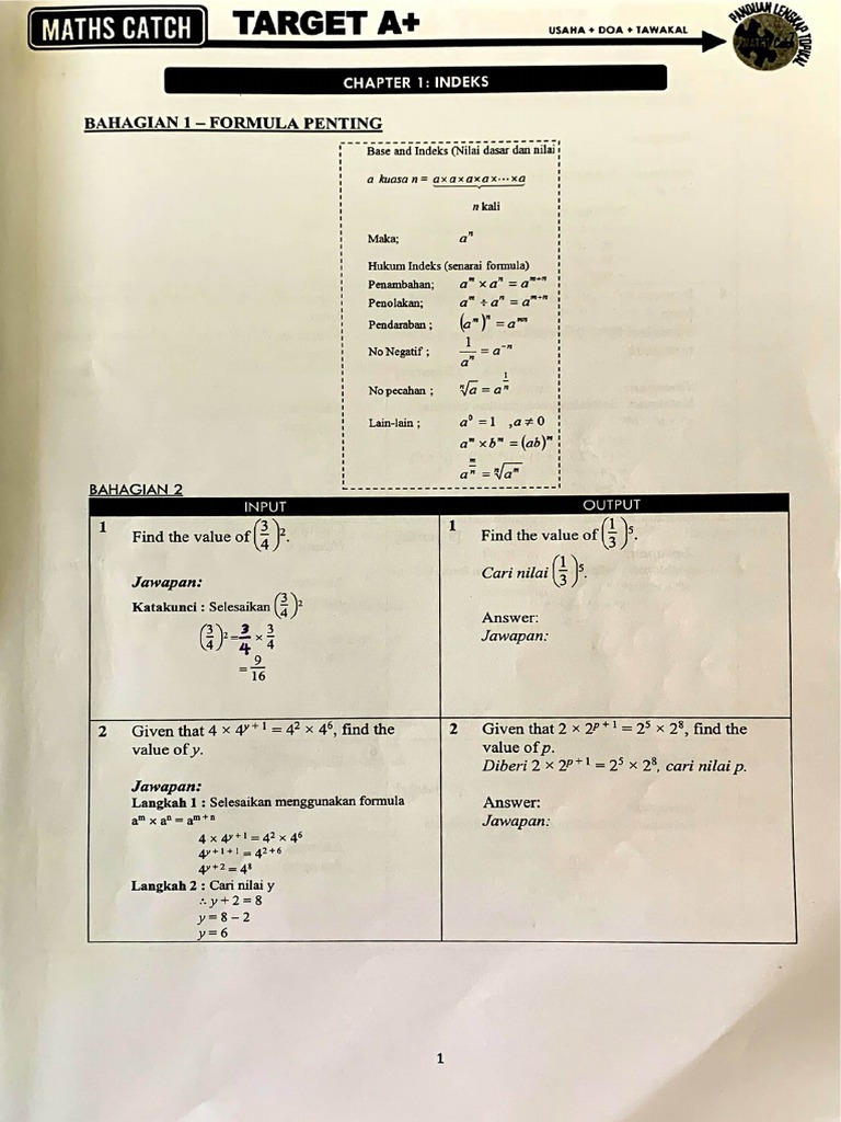 Latihan Bab 1 f3 | PDF