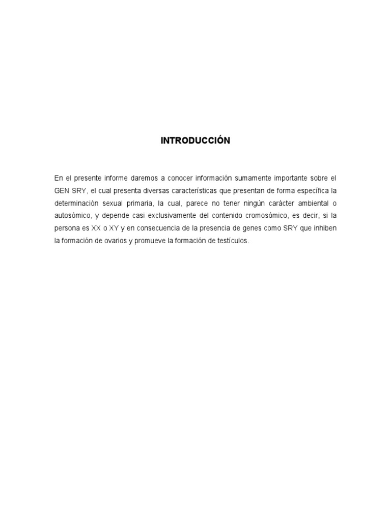 Gen Sry | PDF | Sexo | Gene