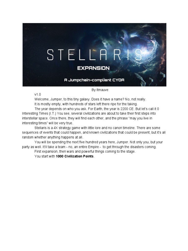 Stellaris Jumpdoc v1.1 | PDF | Stars | Army