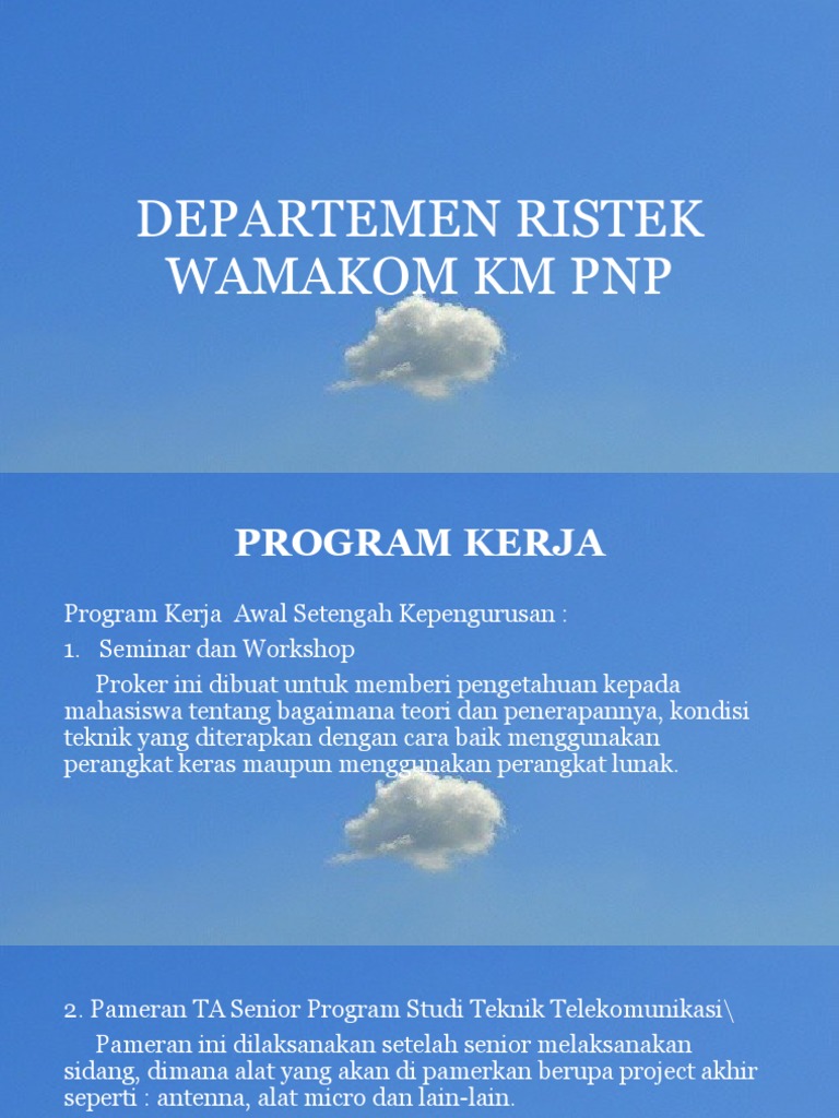 Proker + Gambar RISTEK | PDF | Teknologi & Rekayasa