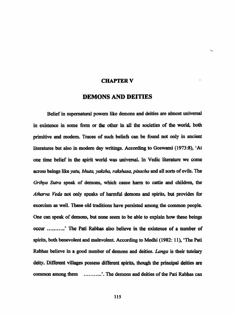 Demons and Deities: Like Yatu, Bhuta, Yaksha, Rakshasa, Pisacha Grihya ...