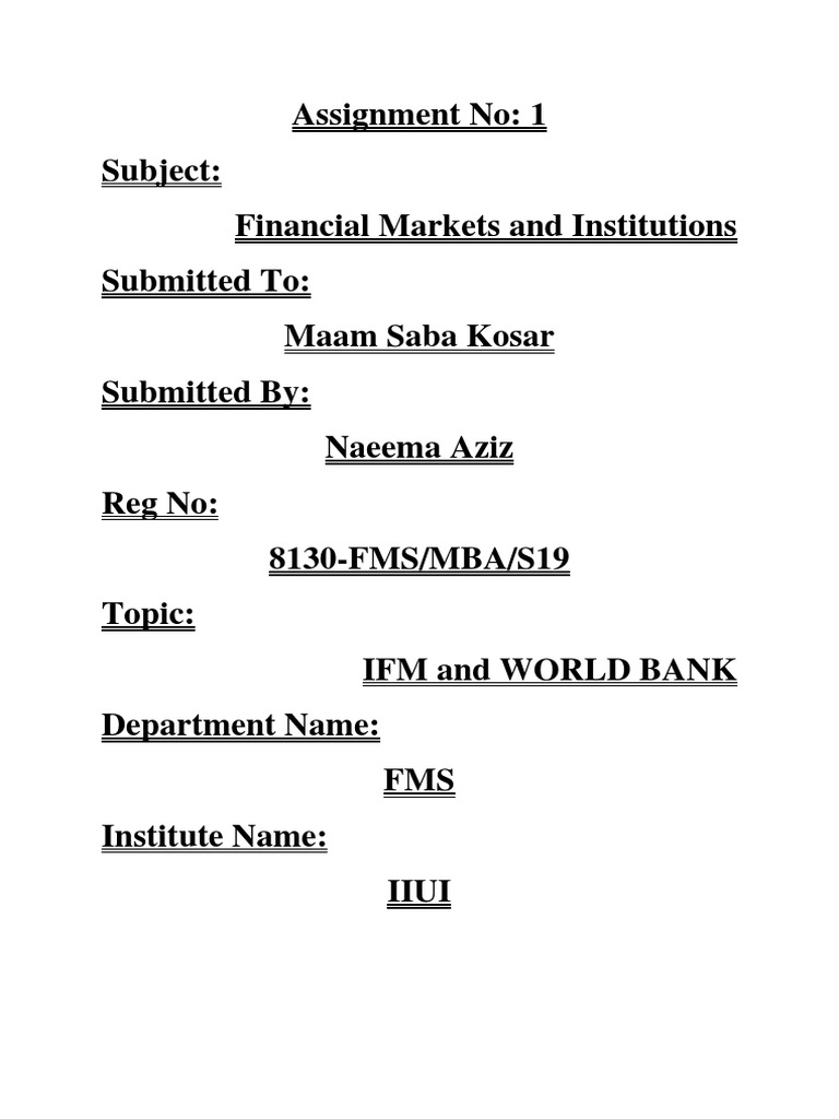 IMF and World Bank Functions Explained | PDF | International Monetary ...