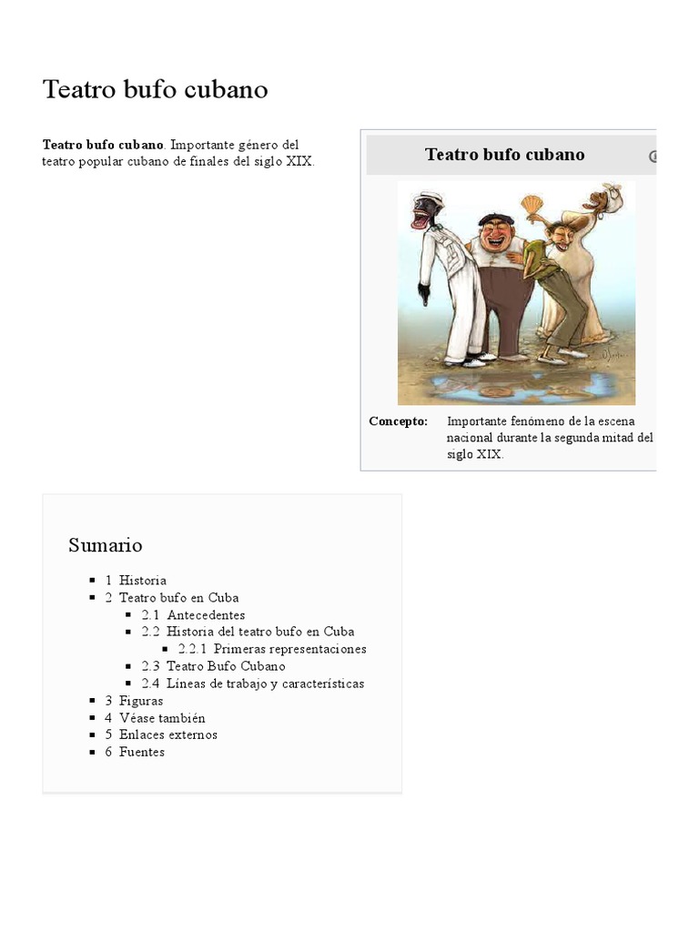 Teatro Bufo Cubano - EcuRed | PDF | Teatro | Cuba