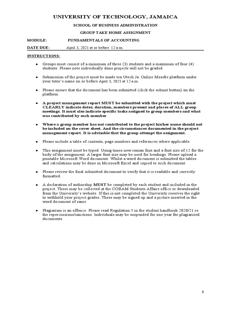 FOA Assignment 2020 - 2021 Sem 2 3 | PDF | Cash | Banks