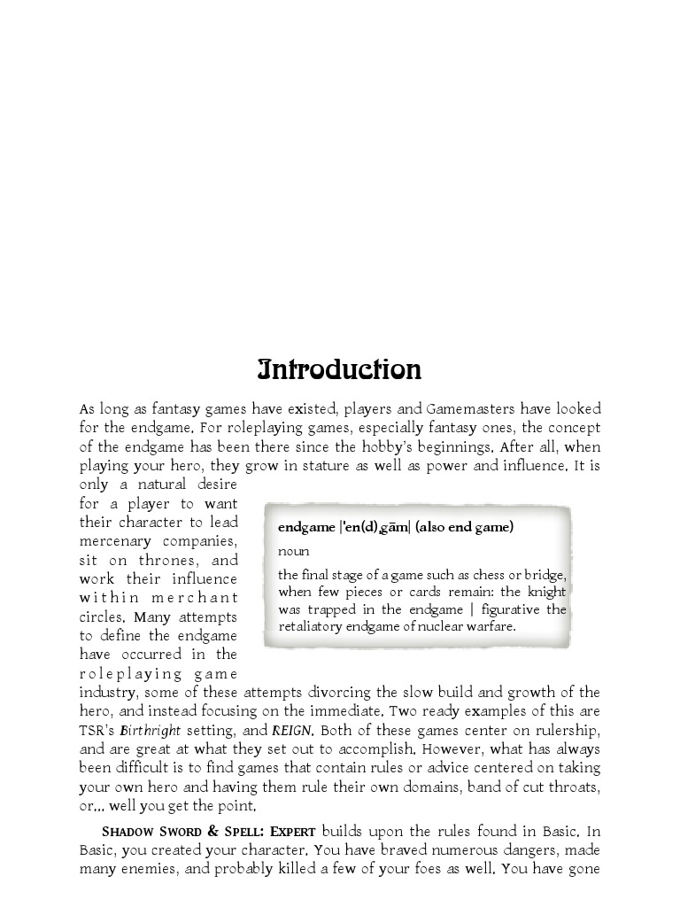 Shadow, Sword & Spell Expert - Preview | PDF | Leisure