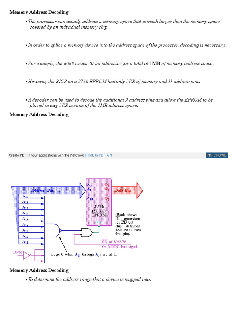 Memory Address Decoding | PDF | Error Detection And Correction ...