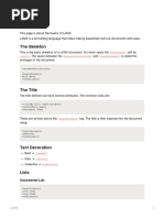 LaTeX Cheat Sheet | PDF | Typefaces | Table (Database)