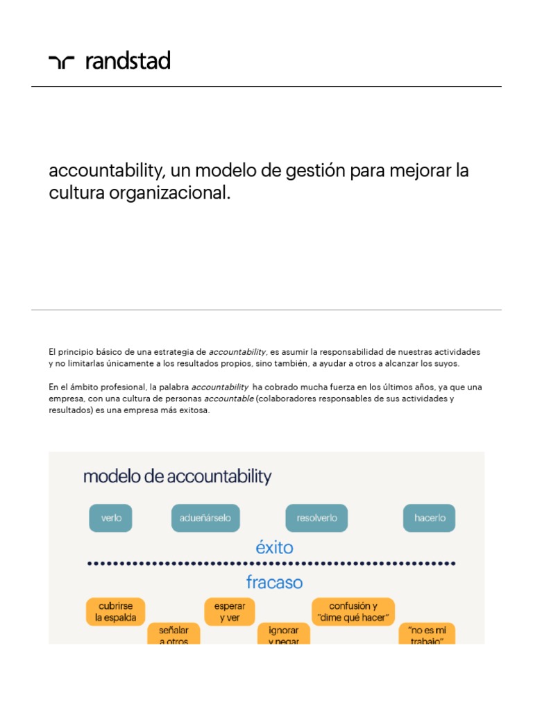 Accountability, Un Modelo de Gestión para Mejorar La Cultura ...