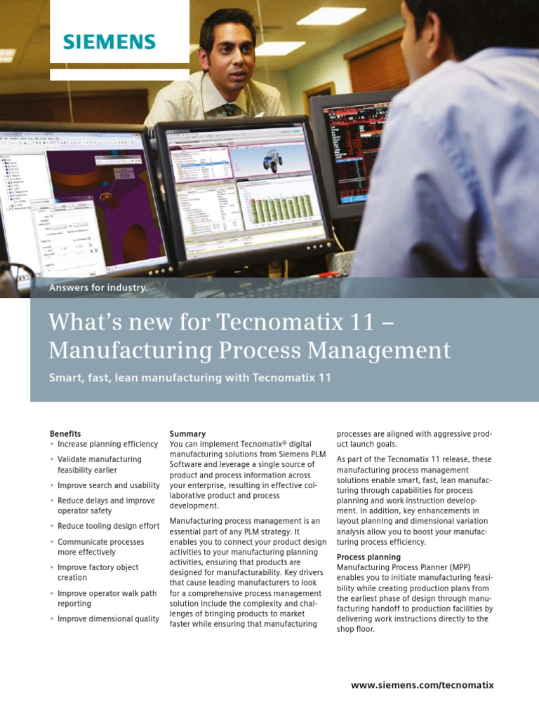 GEOPLM Siemens PLM Tecnomatix 11 Manufacturing Process Management Fs ...