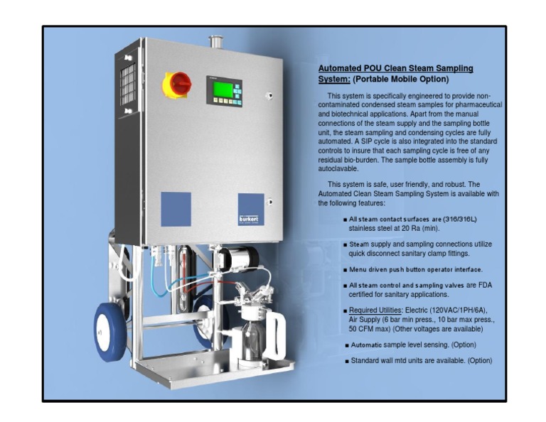 Automated Portable Steam Clean Sampler With Narrative | PDF