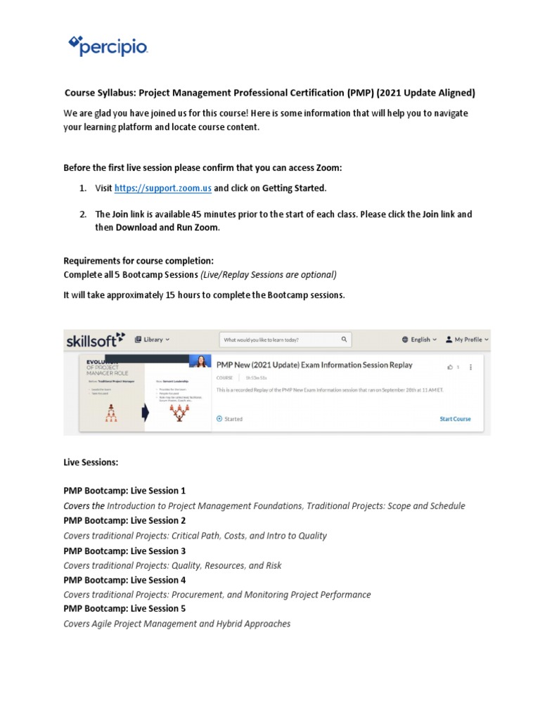 Course Syllabus: Project Management Professional Certification (PMP ...