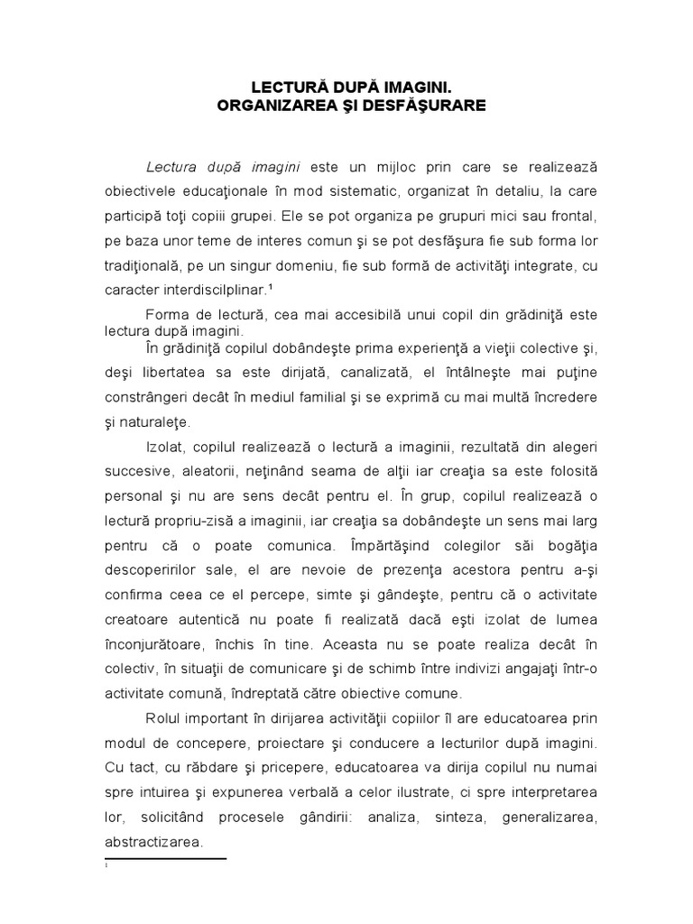 Lectura Dupa Imagini | PDF