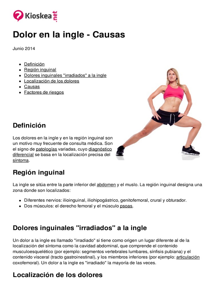 Dolor en La Ingle Causas 6510 Muve5d | PDF | Abdomen | Lesión