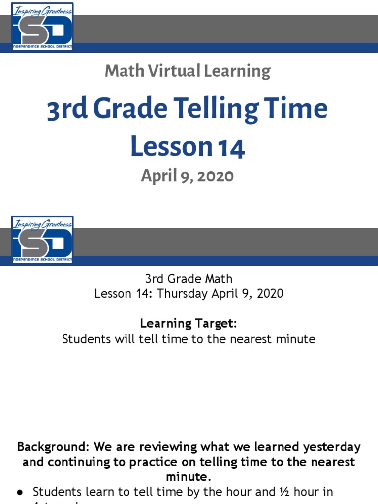 Telling Time to the Nearest Minute | PDF | Career & Growth | Language ...
