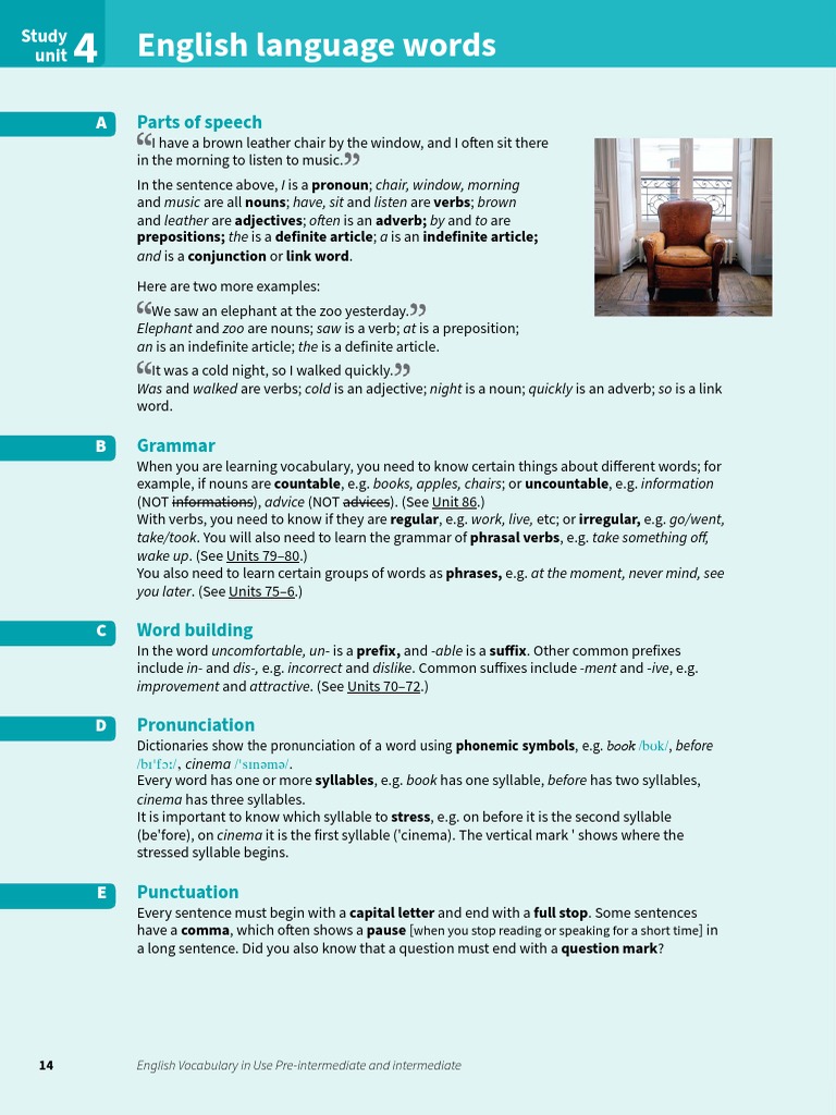 English Vocabulary in Use Pre-Intermediate - Intermediate (2017) Unit 4 ...