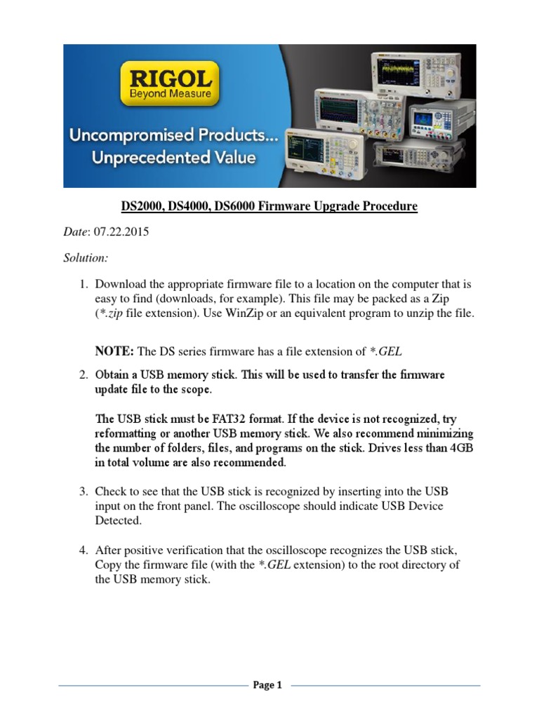 DS2000 Firmware Upgrade Guide | PDF | Usb Flash Drive | Zip (File Format)