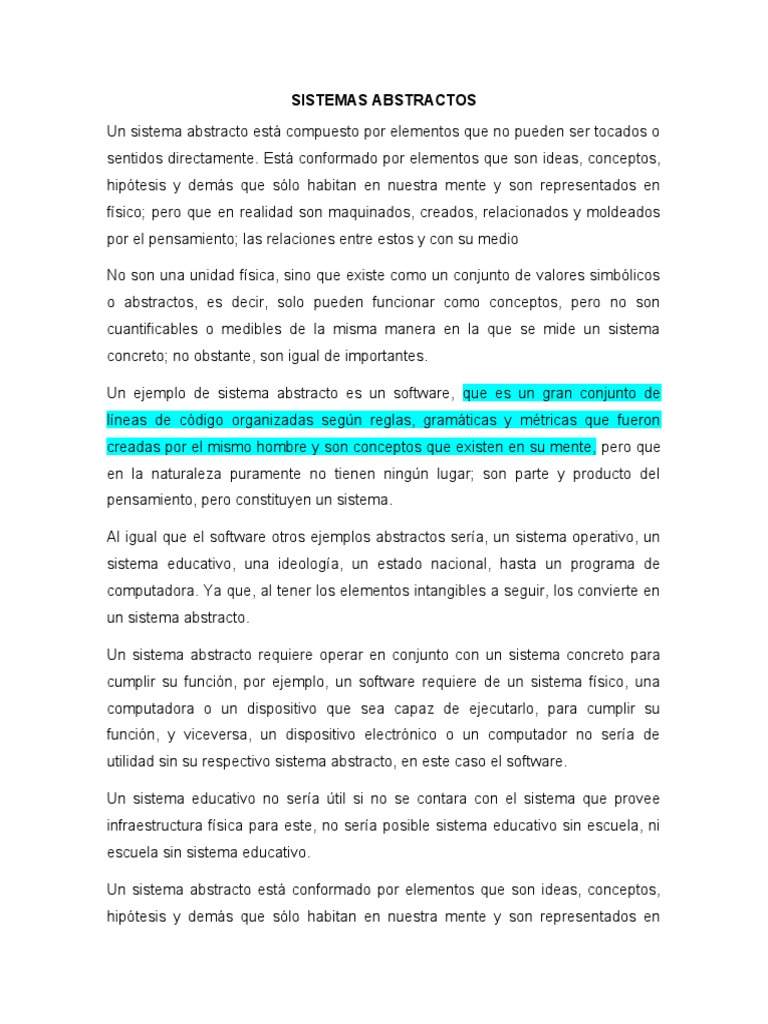 Sistemas Abstractos | PDF | Sistema | Software