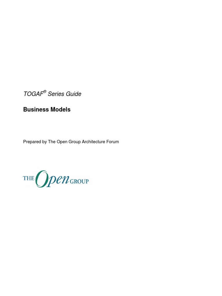 Togaf Series Guide: Business Models | PDF | Business Model ...