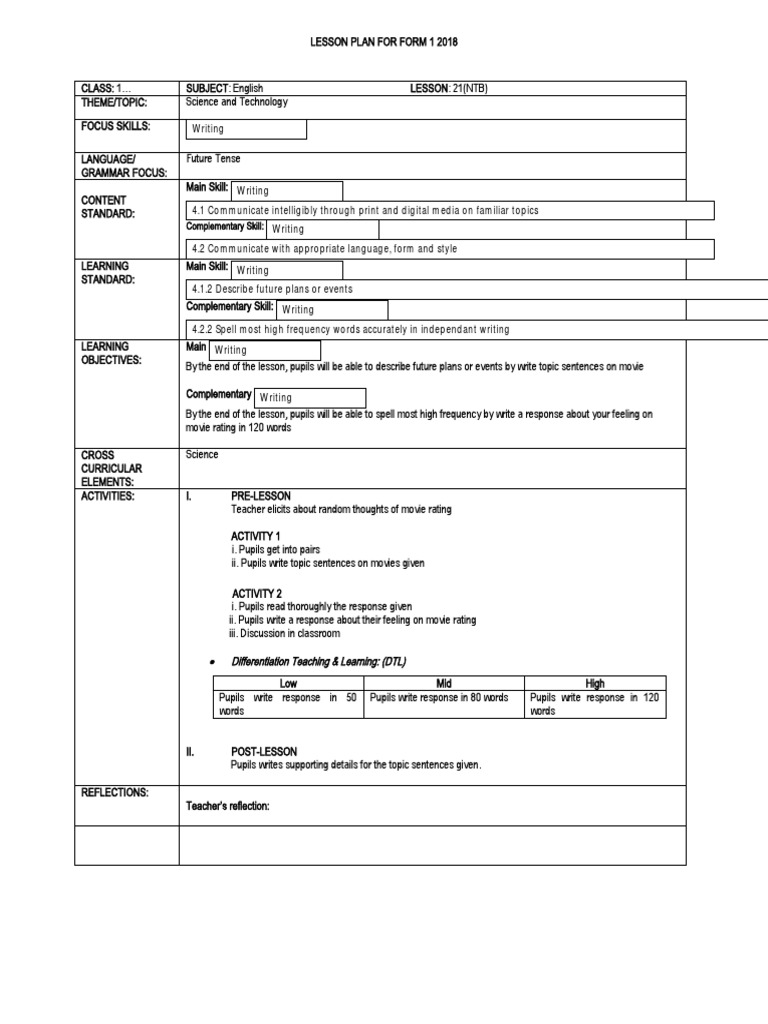 F1.Lesson 21 Writing | PDF | Language Arts & Discipline