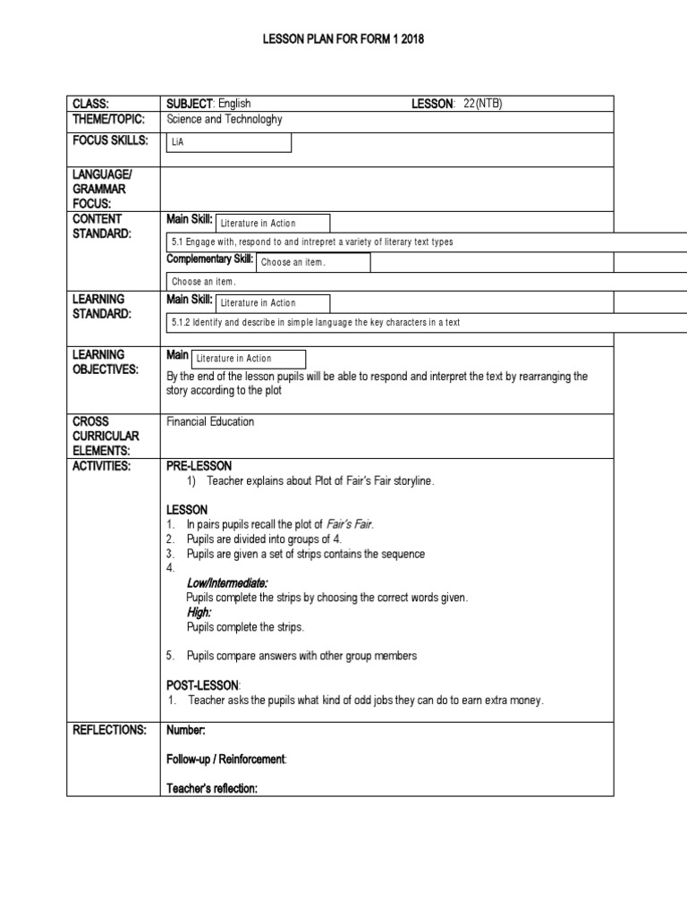 Complementary Skill:: Fair's Fair | PDF | Lesson Plan | Teachers