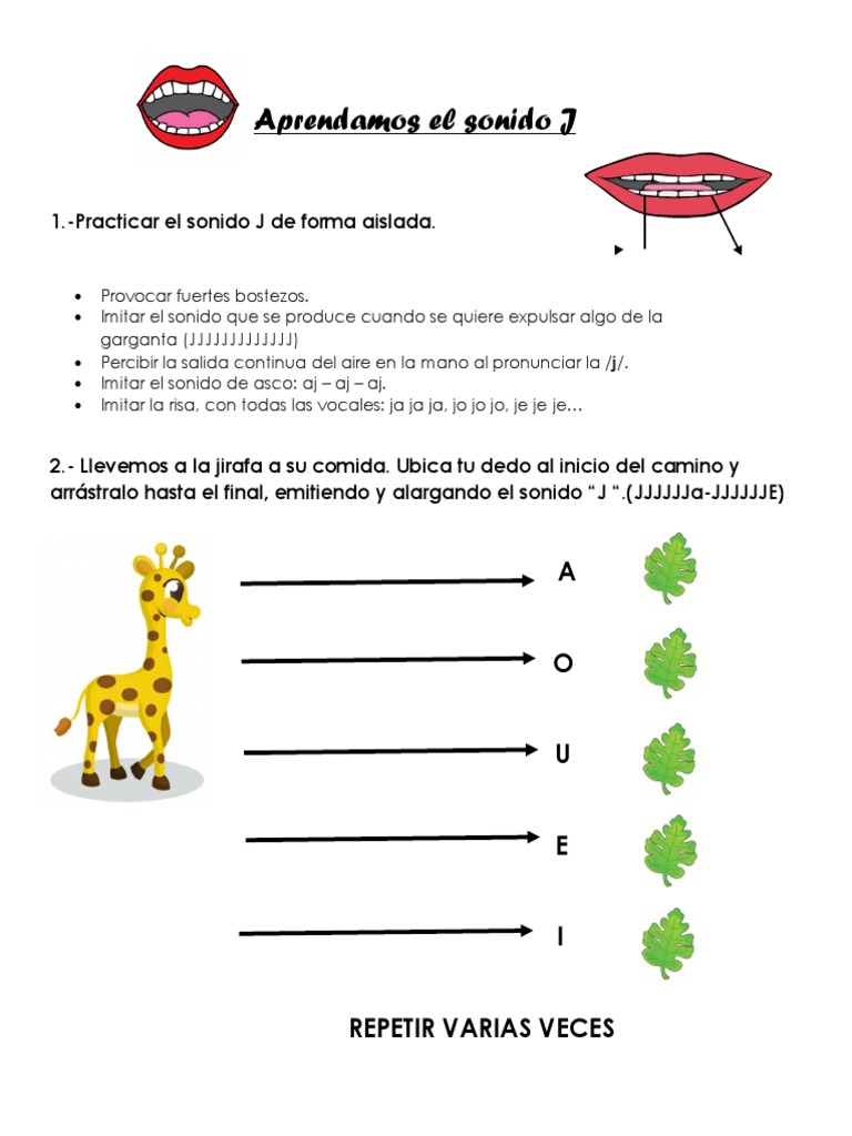 Aprendamos El Sonido J | PDF