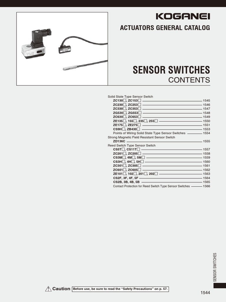 Sensor Switches General Catalog | PDF | Diode | Switch