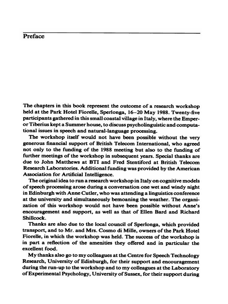 Gerry T. M. Altmann - Cognitive Models of Speech | PDF | Parsing ...