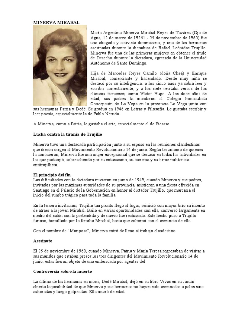 Minerva Mirabal | PDF