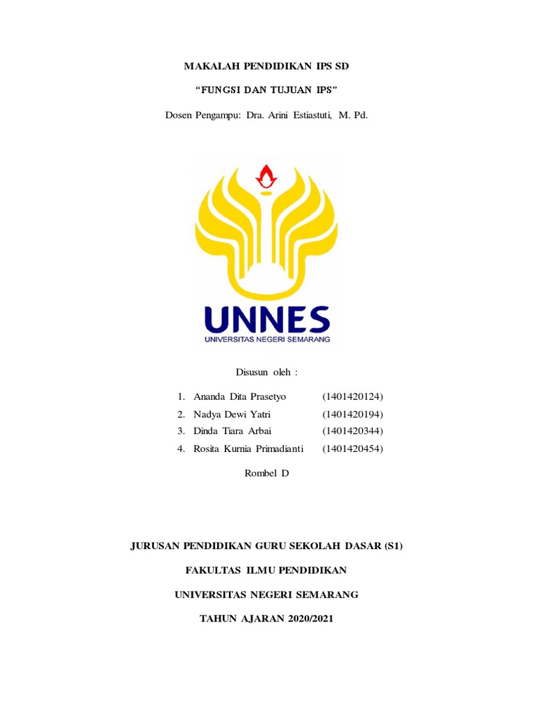 Makalah Pendidikan Ips SD - Kelompok 3 | PDF