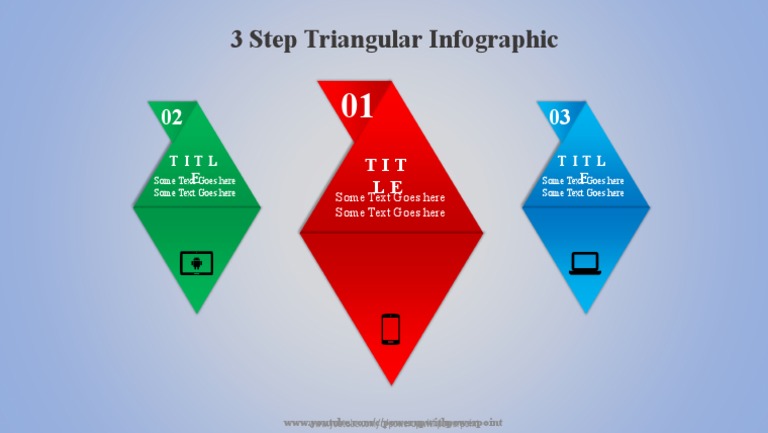 Create 3 Step TRIANGULAR Infographic | PDF