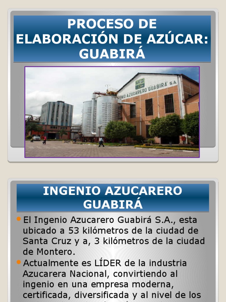 Proceso de Elaboracion de Azucar Guabira | PDF | Azúcar | Dieta y nutrición