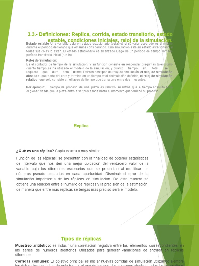 3.3. - Definiciones Replica-Corrida-Estado Transitorio | PDF ...