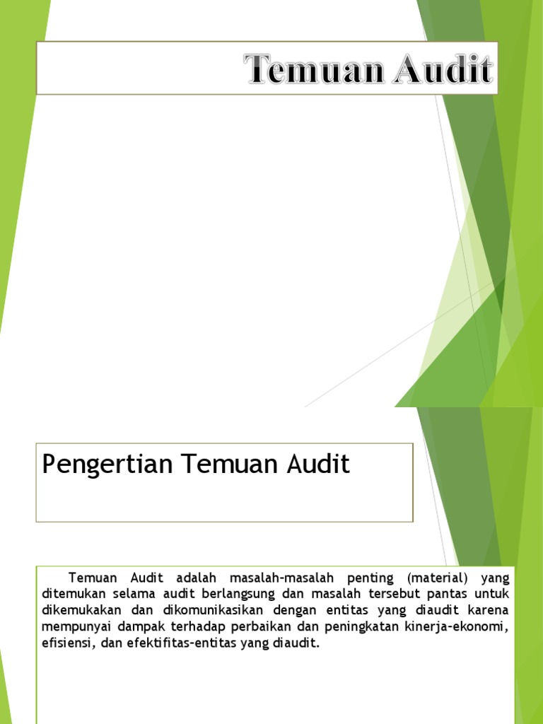 Kelompok 3 Presentasi Temuan Audit | PDF
