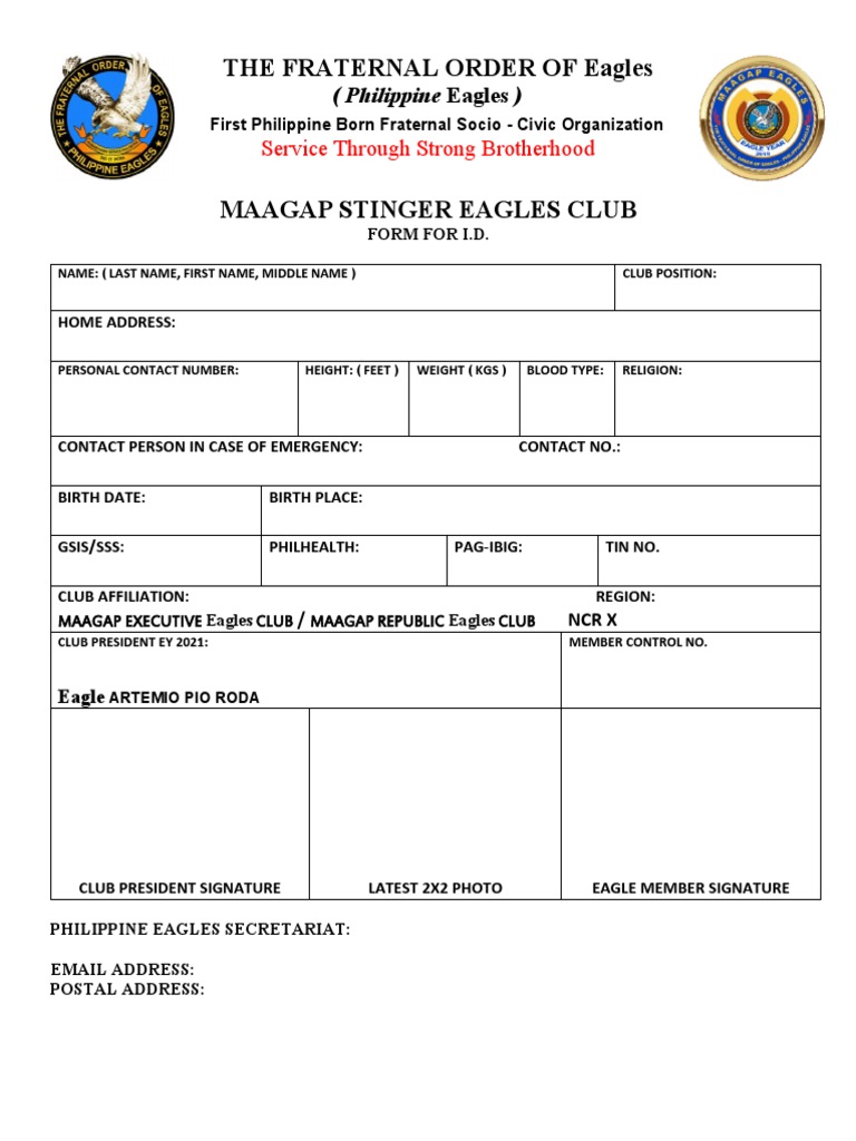 Id Form Tfoe Pe Stinger | PDF | Sports & Recreation