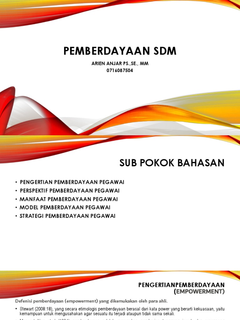 PPSDM - Pemberdayaan SDM | PDF