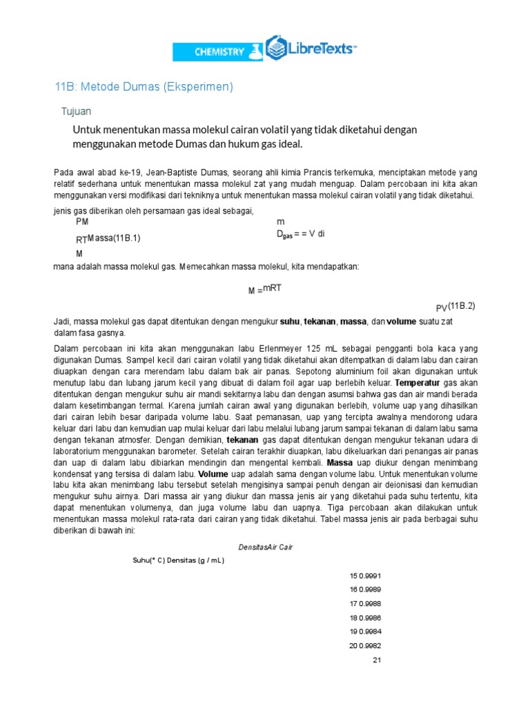 Salinan Terjemahan 11B - The - Dumas - Method - (Experiment) | PDF