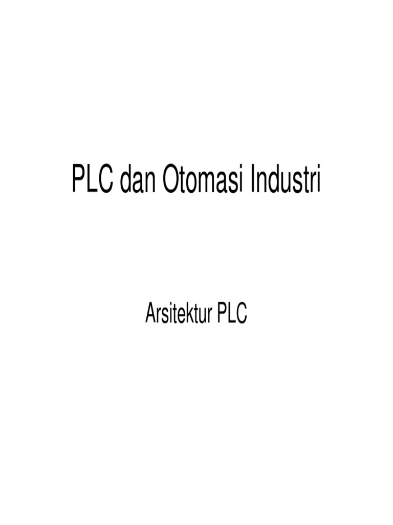 PLC2 - Arsitektur PLC | PDF
