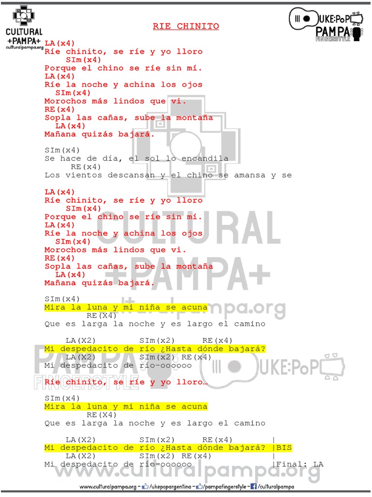 RIE CHINITO Ukelele Acordes | PDF