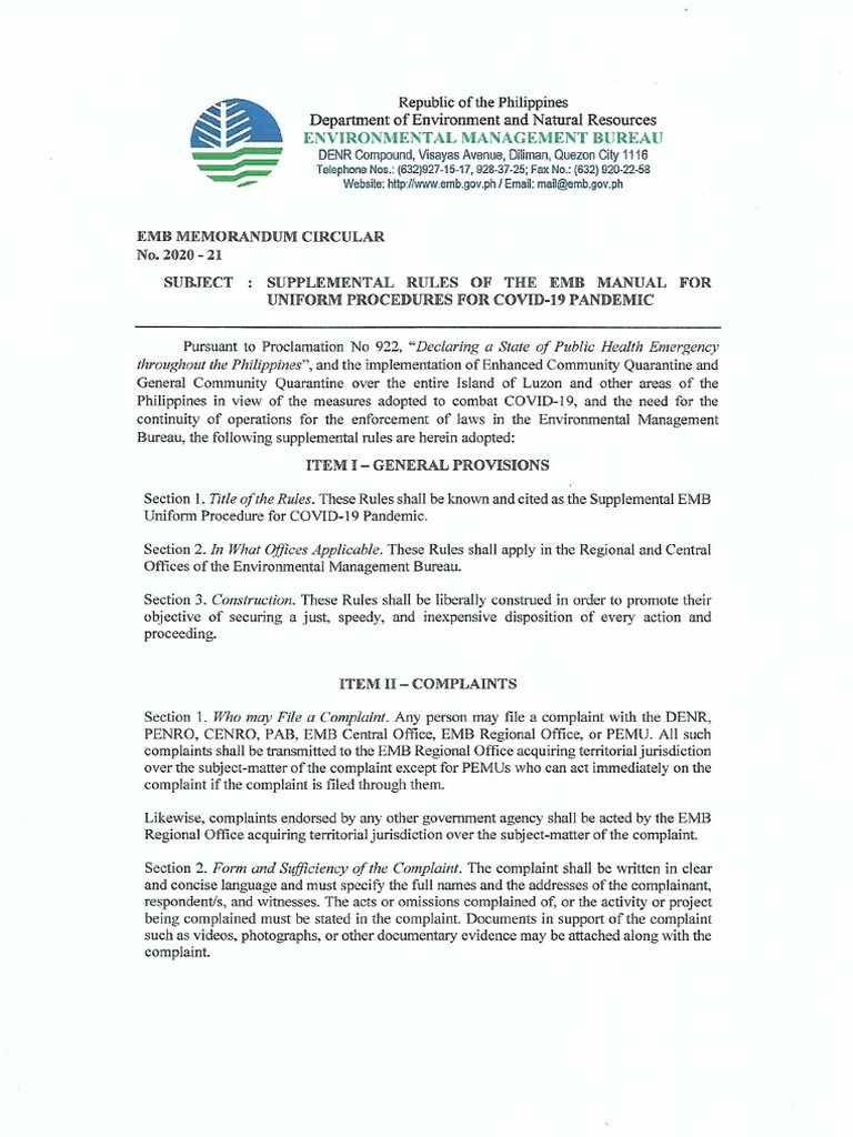 DENR Procedures | PDF