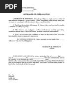 Affidavit of Explanation Sample | PDF
