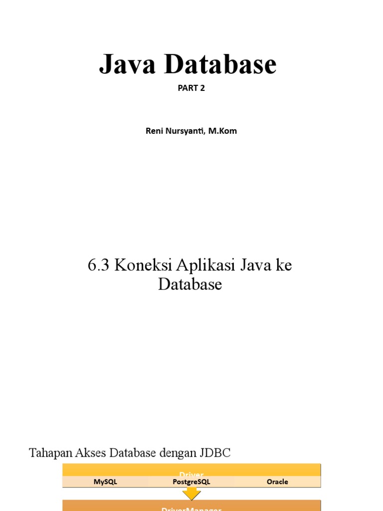 Java JDBC Database Connection Guide | PDF | Postgre Sql | Databases