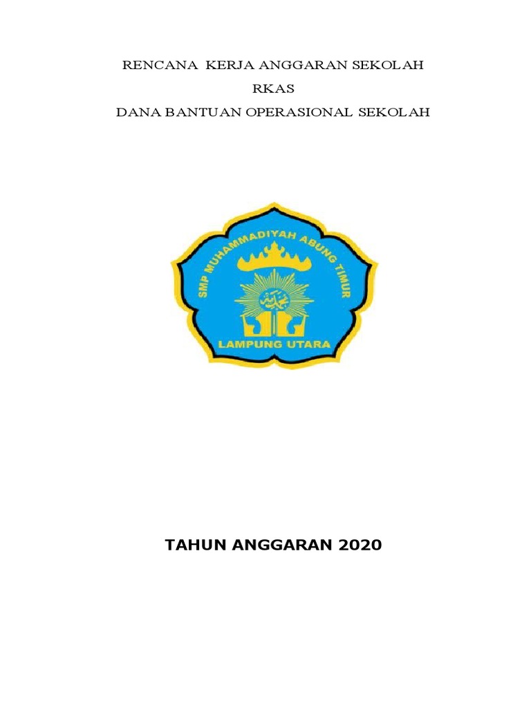 Sampul RKAS 2025 Sekolah | PDF