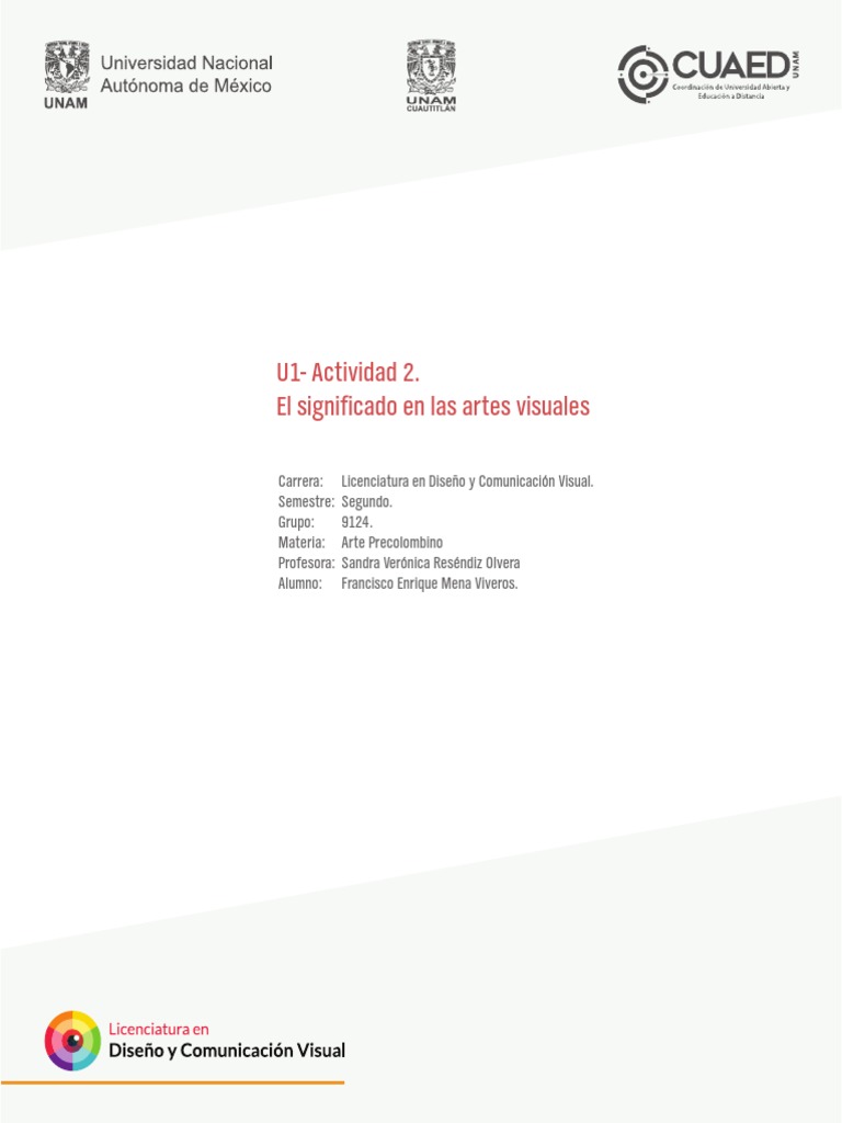 U1-Actividad 2 El Significado en Las Artes Visuales | PDF | Escultura ...