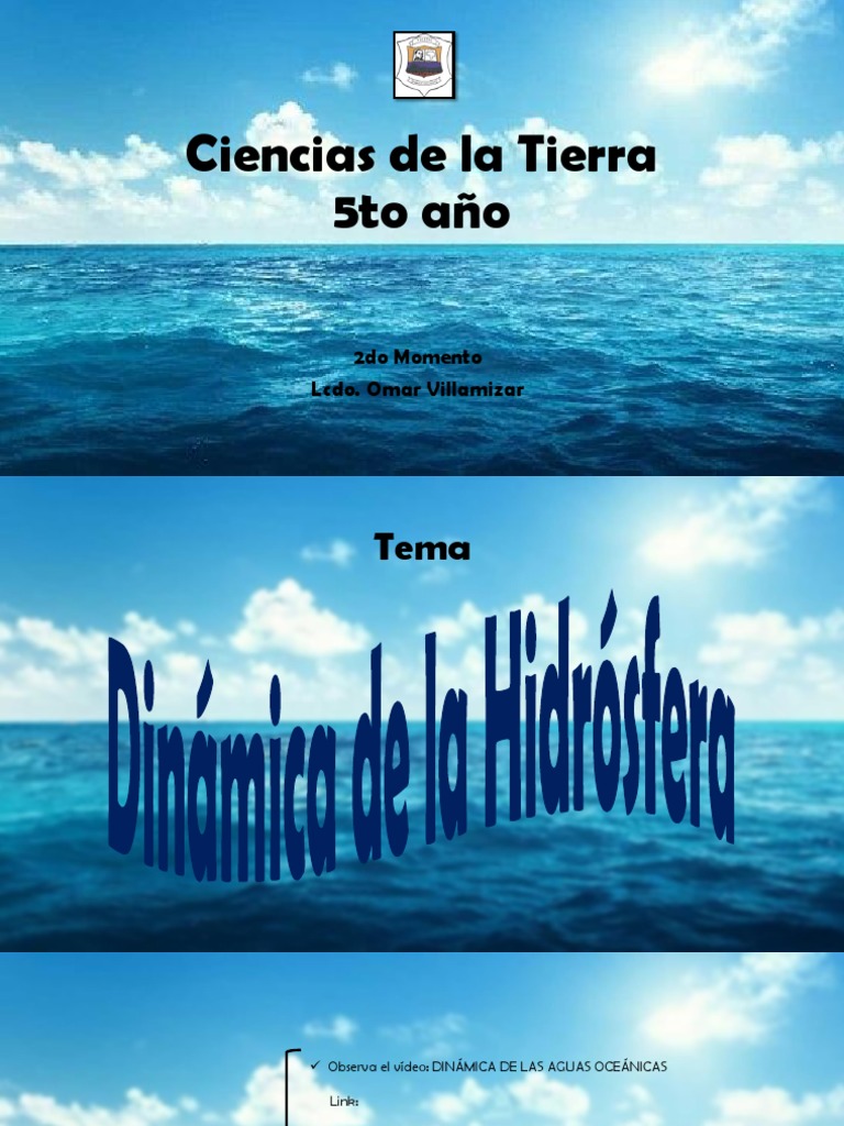 Ciencias de La Tierra 5to Año Tema Dinámica de La Hidrósfera | PDF