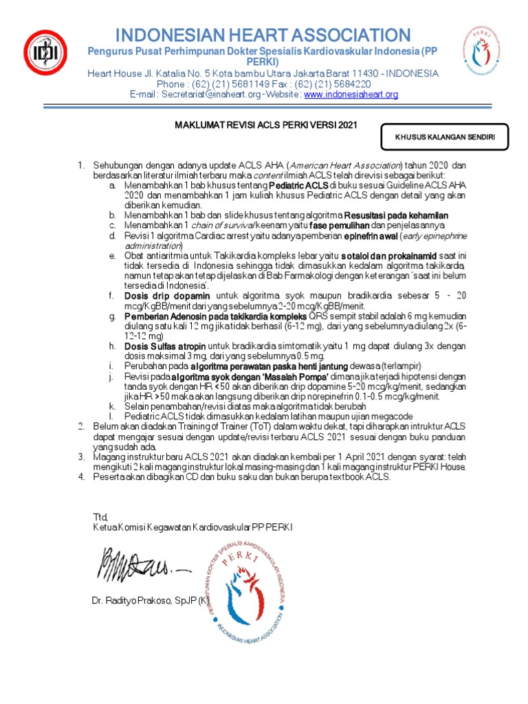 Maklumat ACLS PERKI | PDF